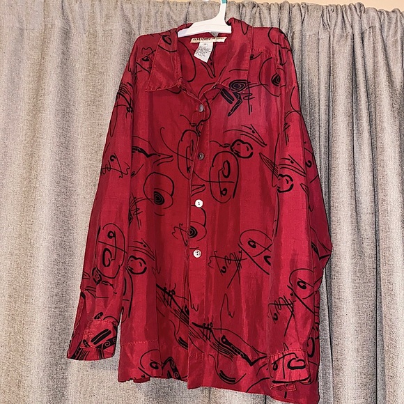 Vintage | Tops | Vtg Silk Groovy Top | Poshmark